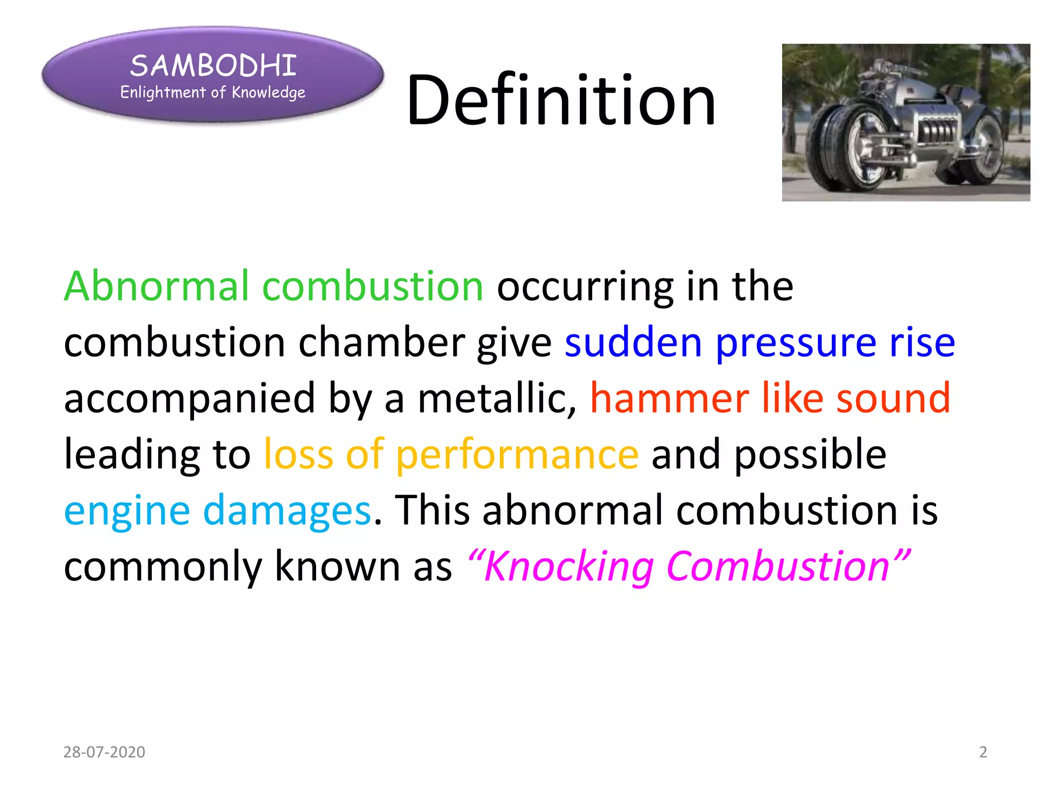 Knocking in si & ci engine | PPTX