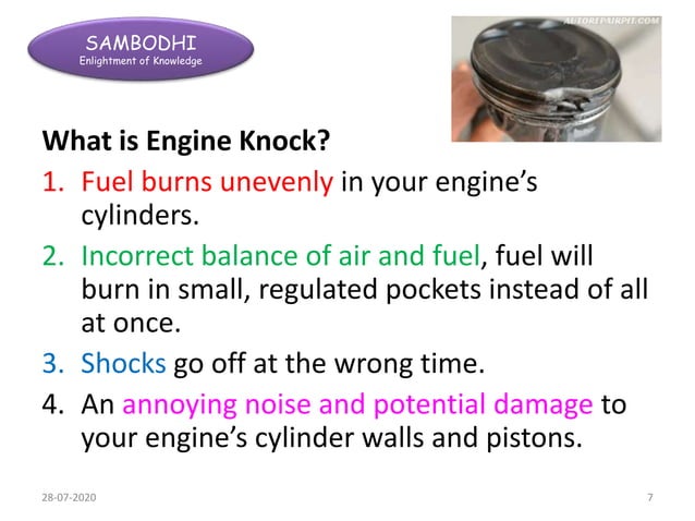 Knocking in si & ci engine | PPTX