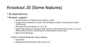 Knockout implementing mvvm in java script with knockout | PPT