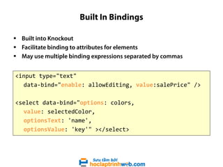 Knockout mvvm-m3-slides | PPT