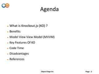 Knockout Basics By Surekha Gadkari | PPT