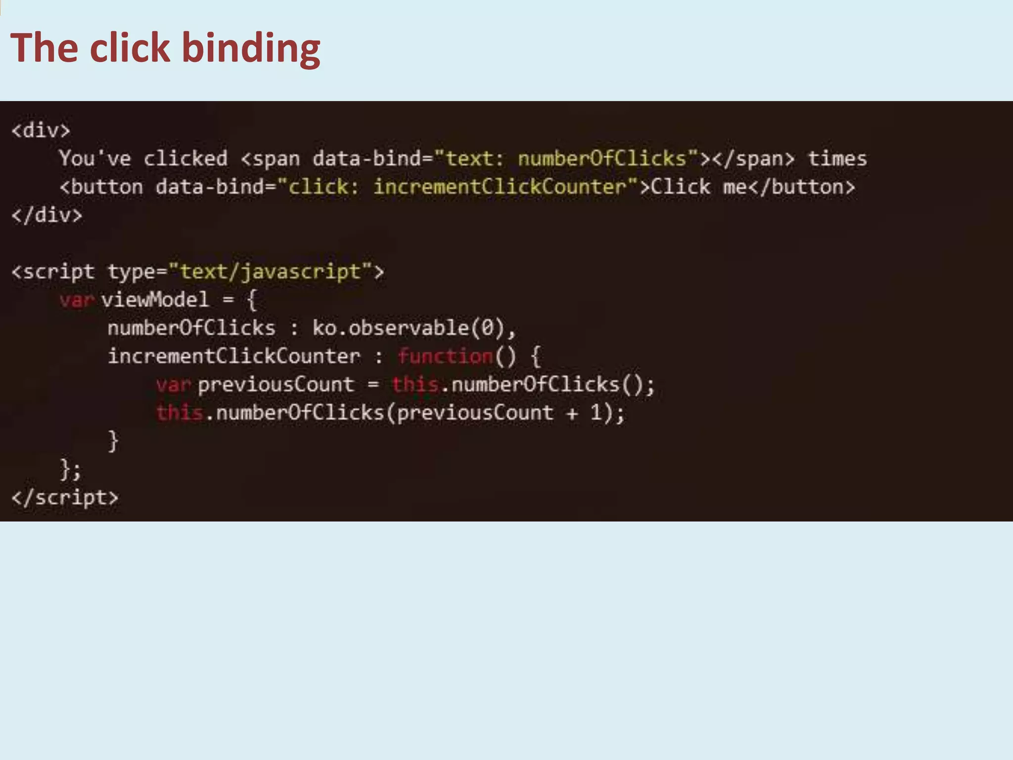 Knockout.js explained | PPTX