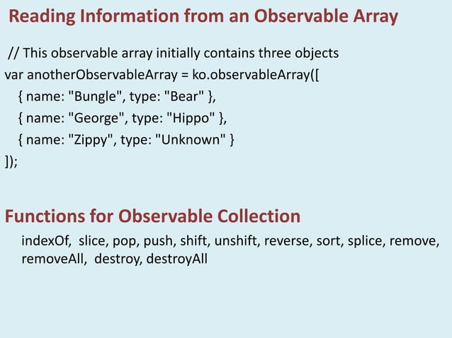 Knockout.js explained | PPTX