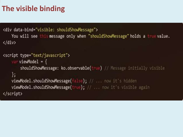 Knockout.js explained | PPTX