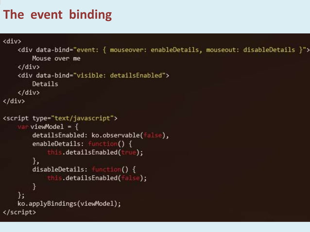 Knockout.js explained | PPTX