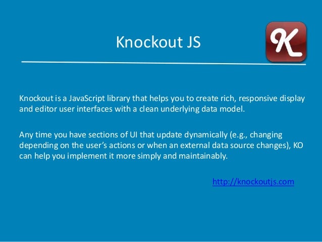 Fundaments Of Knockout Js