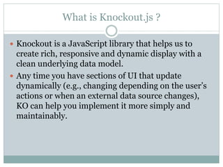 Knockoutjs | PPTX