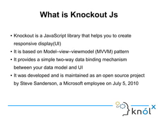 Introduction to Knockout Js | ODP
