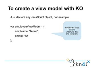 Introduction to Knockout Js | ODP