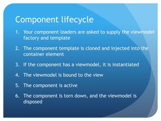 Knockoutjs – components | PPTX | Web Development | Internet