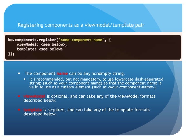 Knockoutjs – components | PPT