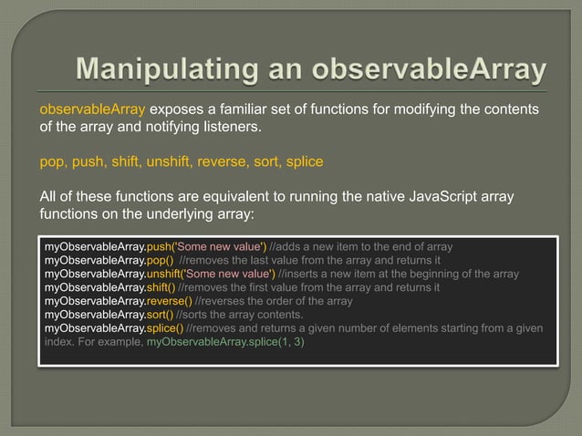 Knockoutjs Part 2 Beginners | PPT