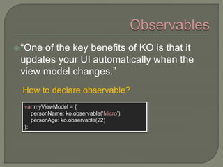 Knockoutjs Part 2 Beginners | PPT