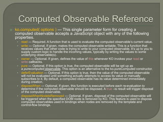 Knockoutjs Part 3 Computed Observables | PPTX