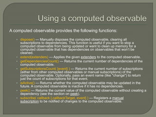 Knockoutjs Part 3 Computed Observables | PPTX