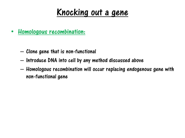 Knock out mice | PDF