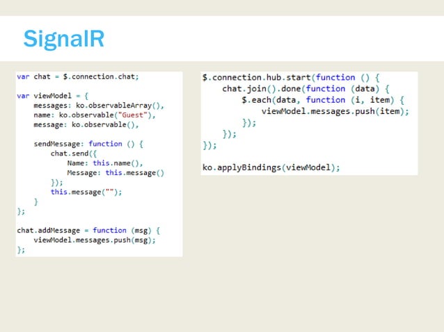 Knockout.js & SignalR | PPTX