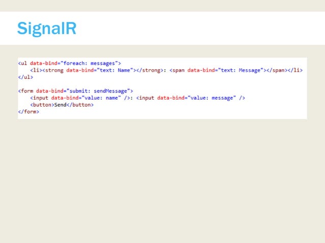 Knockout.js & SignalR | PPTX