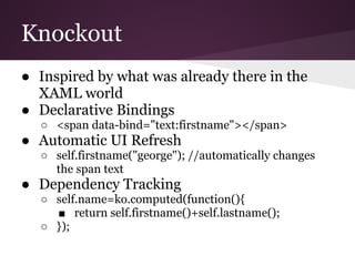 Knockout vs. angular | PPT