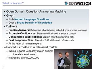 Inside the Mind of Watson: Cognitive Computing | PPTX | Technology & Computing