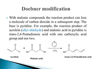 Knoevenagel reaction | PPTX