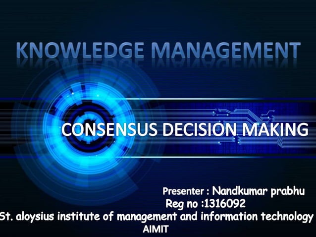 consensus decision making, process | PPTX