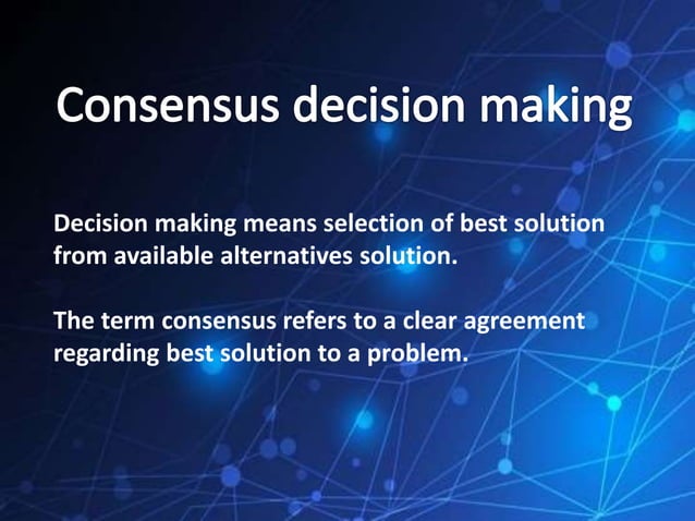 consensus decision making, process | PPTX