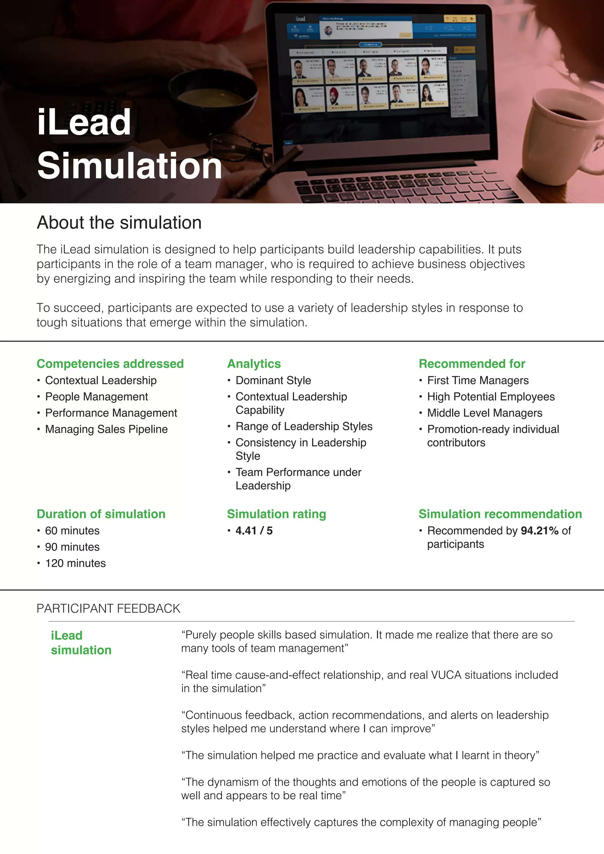 iLead Simulation - Leadership development simulation | PDF