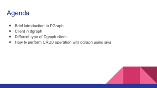 CRUD Operation With Dgraph | PPT