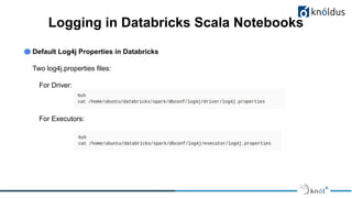 Databricks and Logging in Notebooks | PPT
