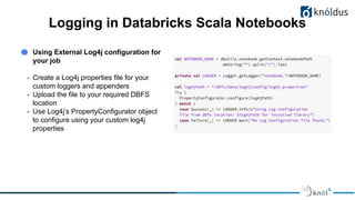 Databricks and Logging in Notebooks | PPT