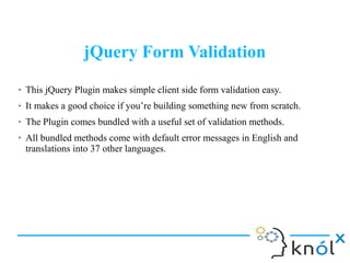 Knolx j query-form-validation-slides | PPT