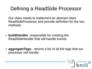 Persistent Read-Side in Lagom | ODP | Databases | Computer Software and Applications