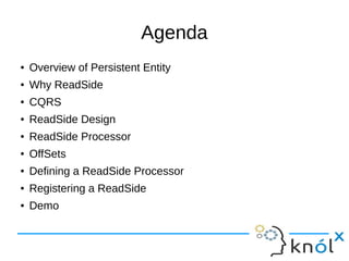 Persistent Read-Side in Lagom | ODP | Databases | Computer Software and Applications