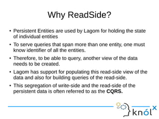 Persistent Read-Side in Lagom | ODP | Databases | Computer Software and Applications