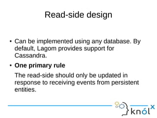 Persistent Read-Side in Lagom | ODP | Databases | Computer Software and Applications