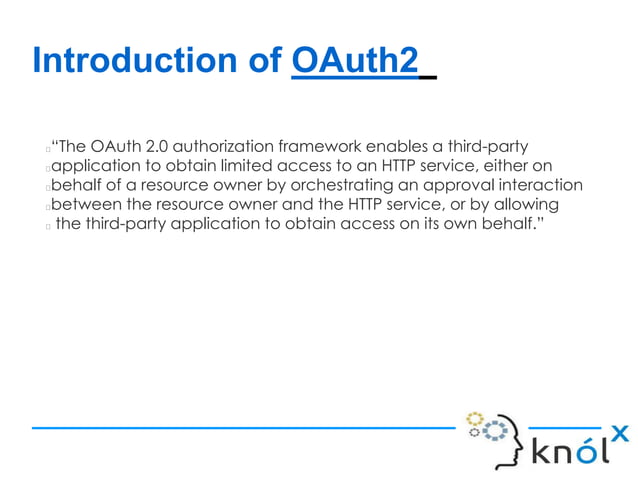 OAuth2 Introduction | PPT