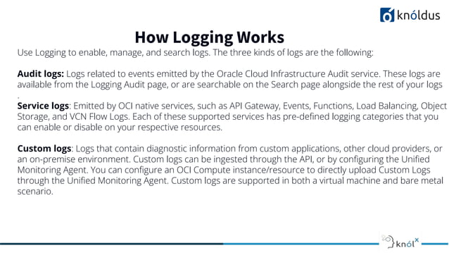 Observability and Management on OCI - Logging and Monitoring Observability and Management on OCI - Logging and Monitoring