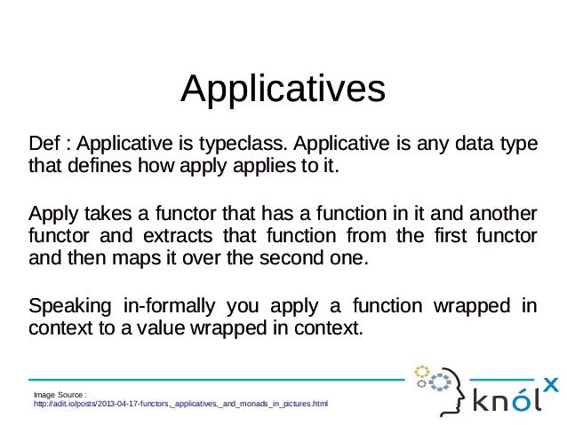 Functors, Applicatives and Monads In Scala Functors, Applicatives and Monads In Scala