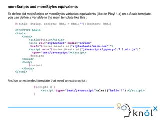 Play Template Engine Based On Scala | PPT