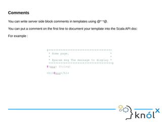 Play Template Engine Based On Scala | PPT