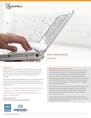 Knorr-Bremse Group Strong Authentication Case Study | PDF