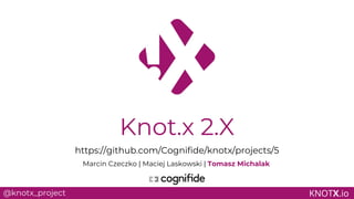 Knot.x 1.X / 2.0 roadmap | PDF | Web Development | Internet