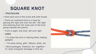 BASIC KNOT TYING AND PROCEDURES OF KNOT TYING | PPTX