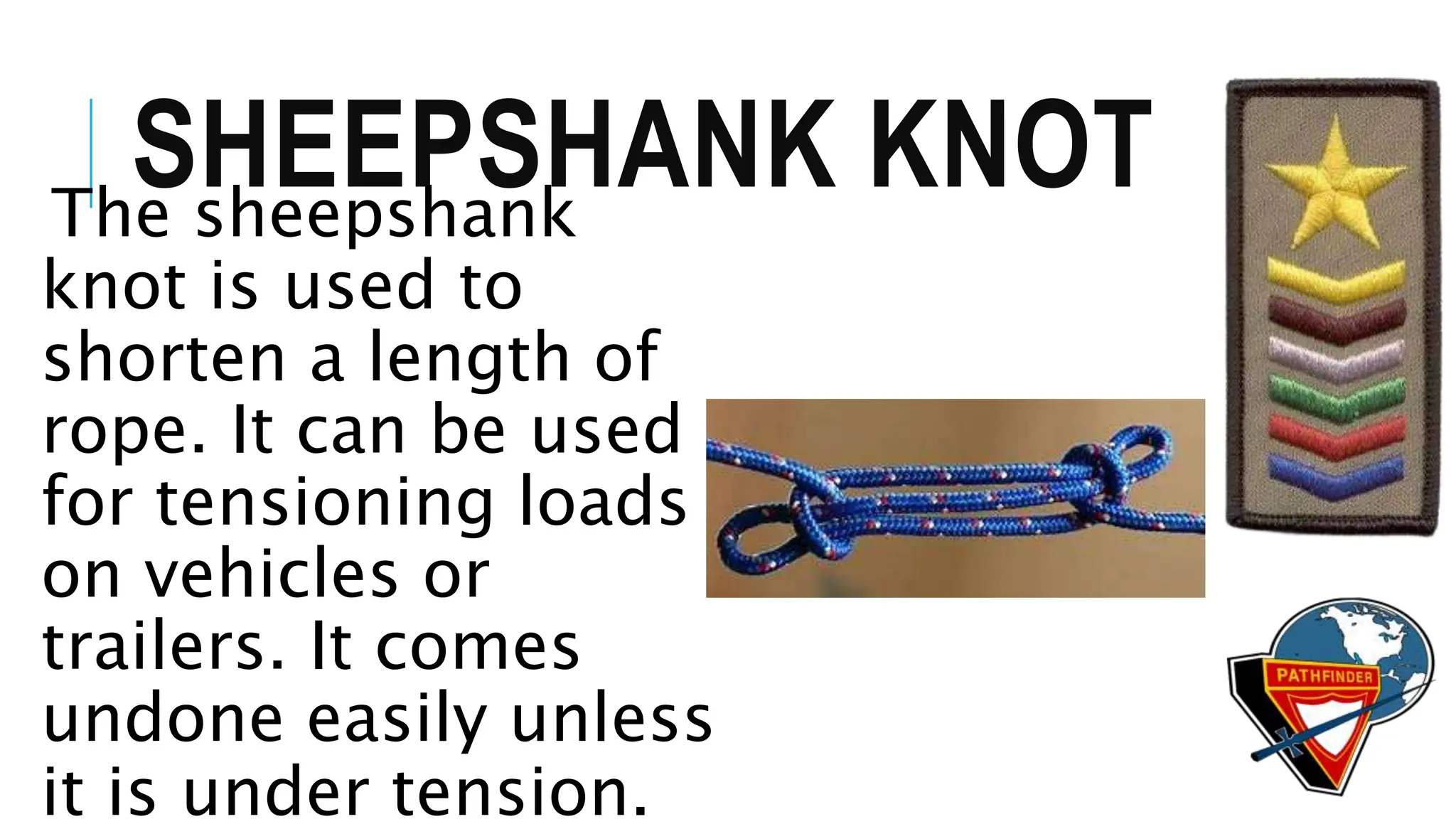 Basic Knot Tying Course 1 SDA Pathfinder | PPTX