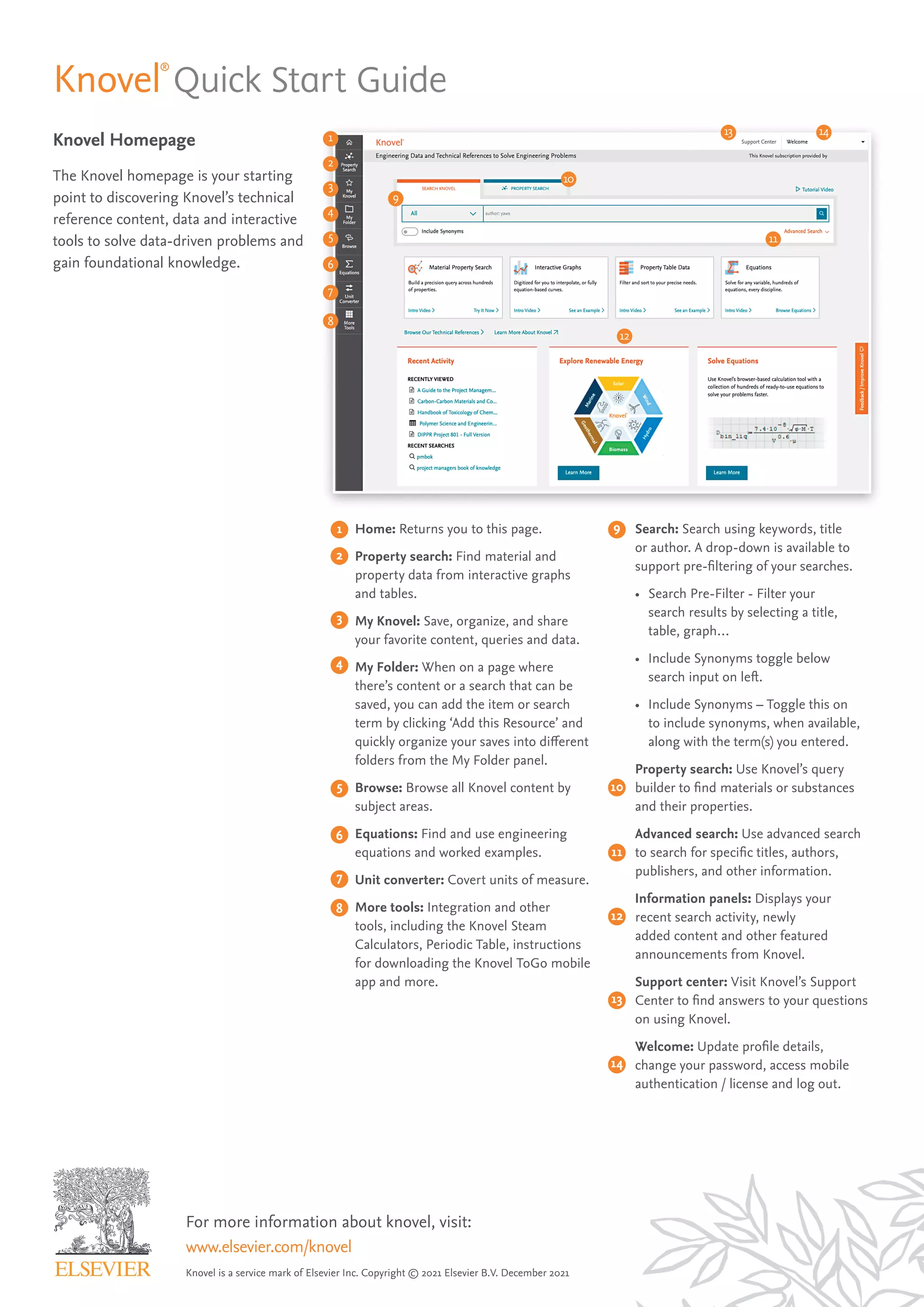 Knovel Quick Start Guide | PDF