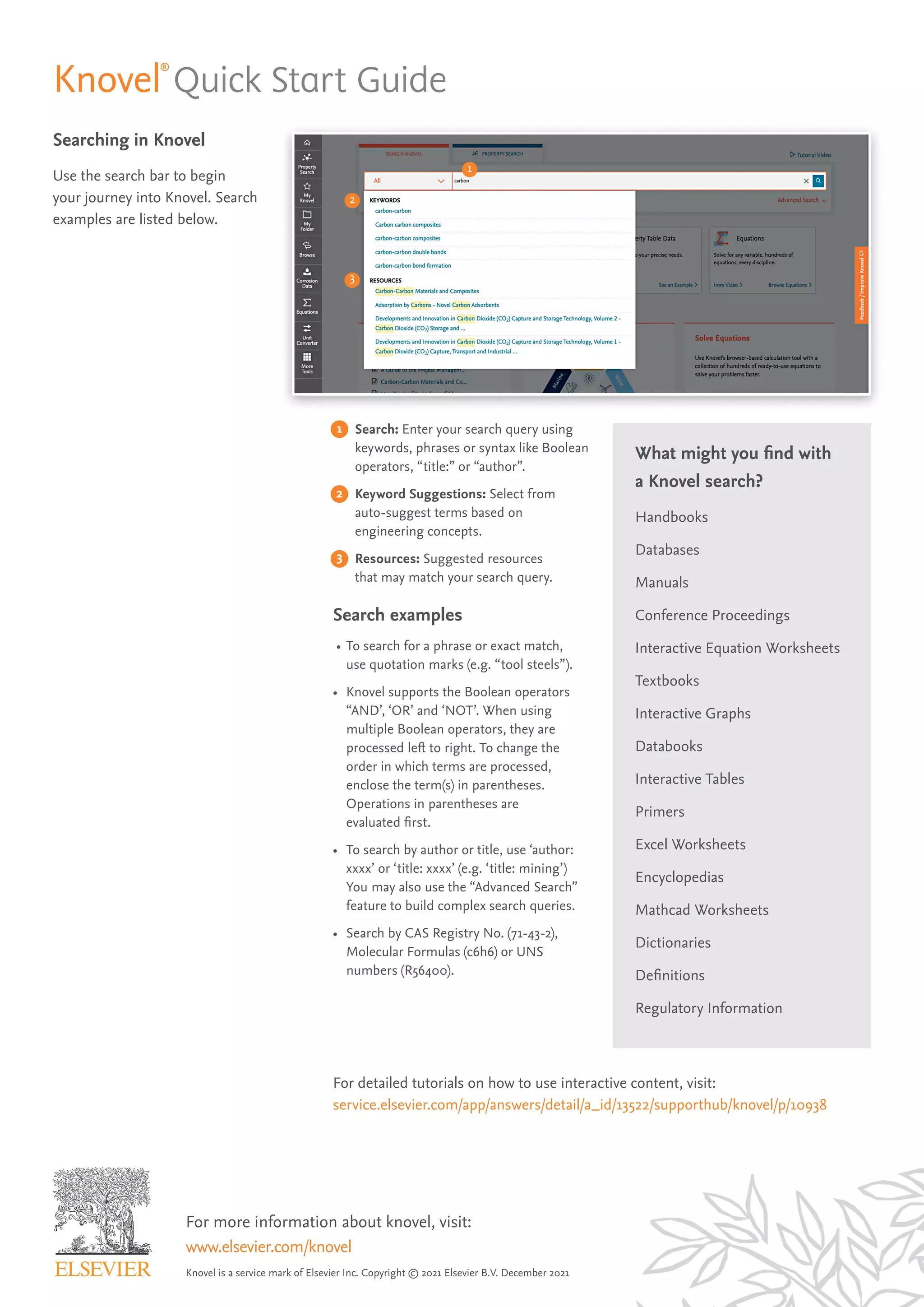 Knovel Quick Start Guide | PDF
