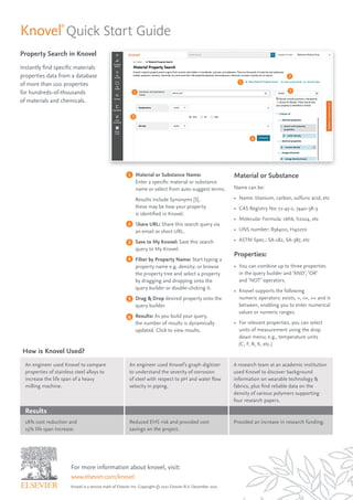 Knovel Quick Start Guide | PDF