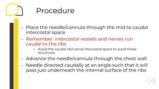 Know how to thoracocentesis and thoracostomy tubes | PPTX