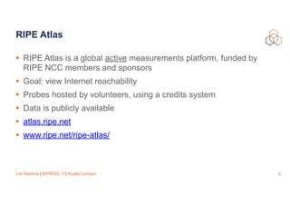 Know Your Network: Why every network operator should host a RIPE Atlas probe | PPT